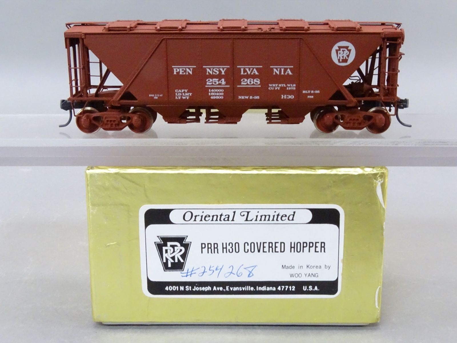 HO Brass Model - Oriental PRR Pennsylvania H30 Covered Hopper #254268 ...