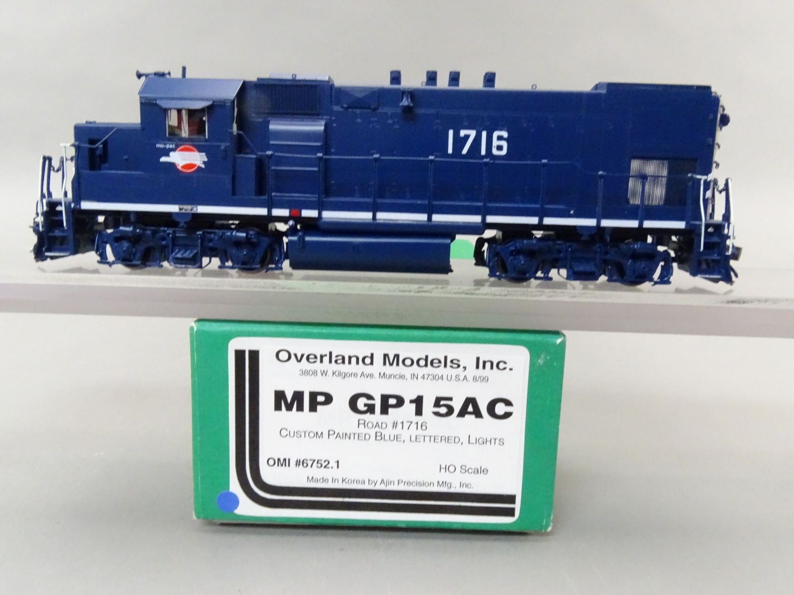 HO Brass Model - OMI 6752.1 Missouri Pacific GP15AC Diesel #1716 - F/P ...