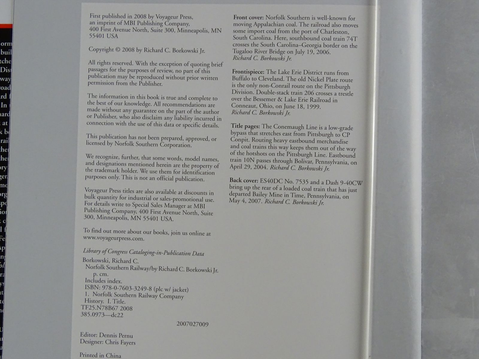 Railroad Book - Norfolk Southern Railway - Richard C. Borkowski Jr ...