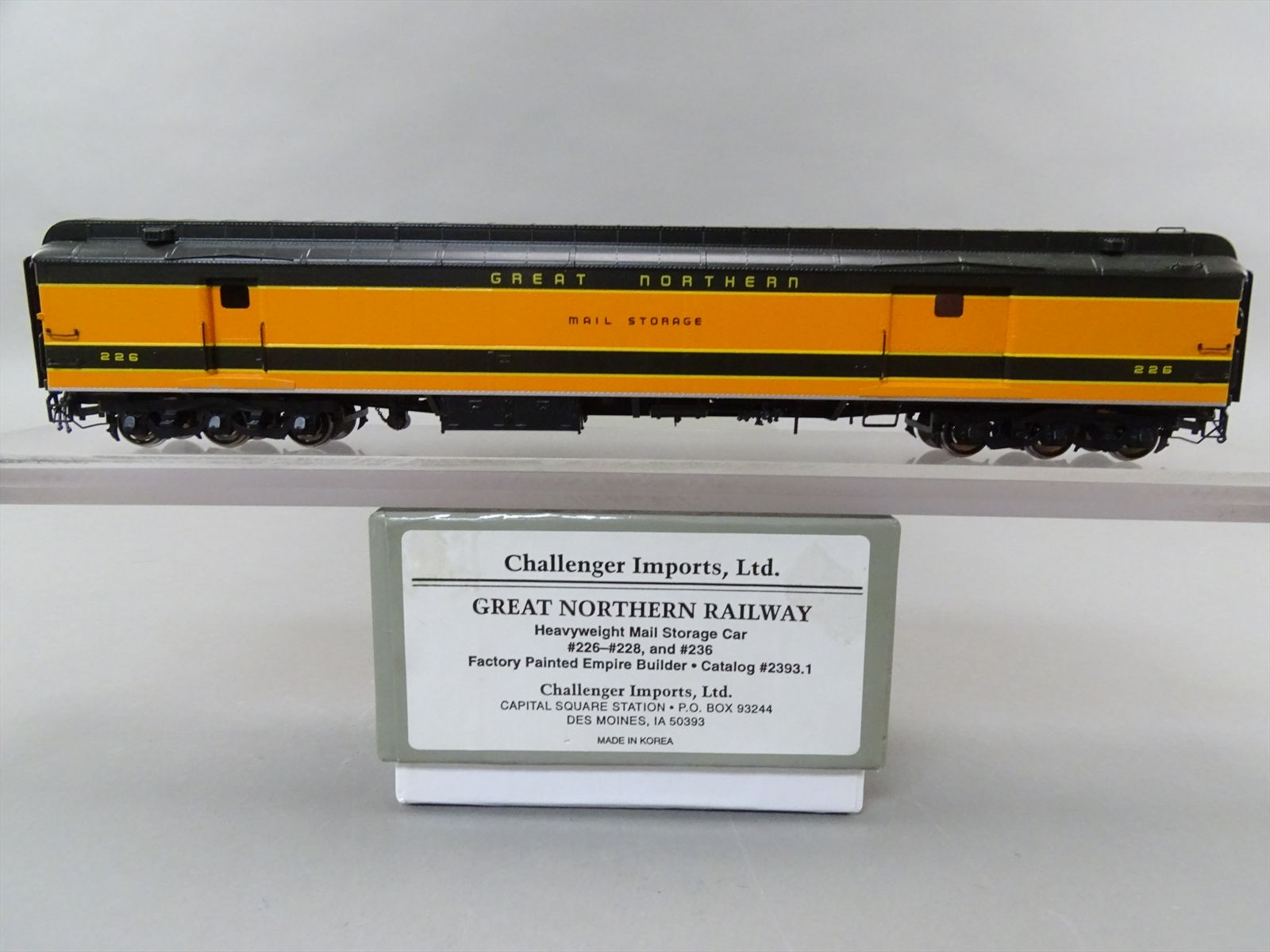 HO Brass Model - CIL 2393.1 GN Great Northern Heavyweight Mail Storage ...