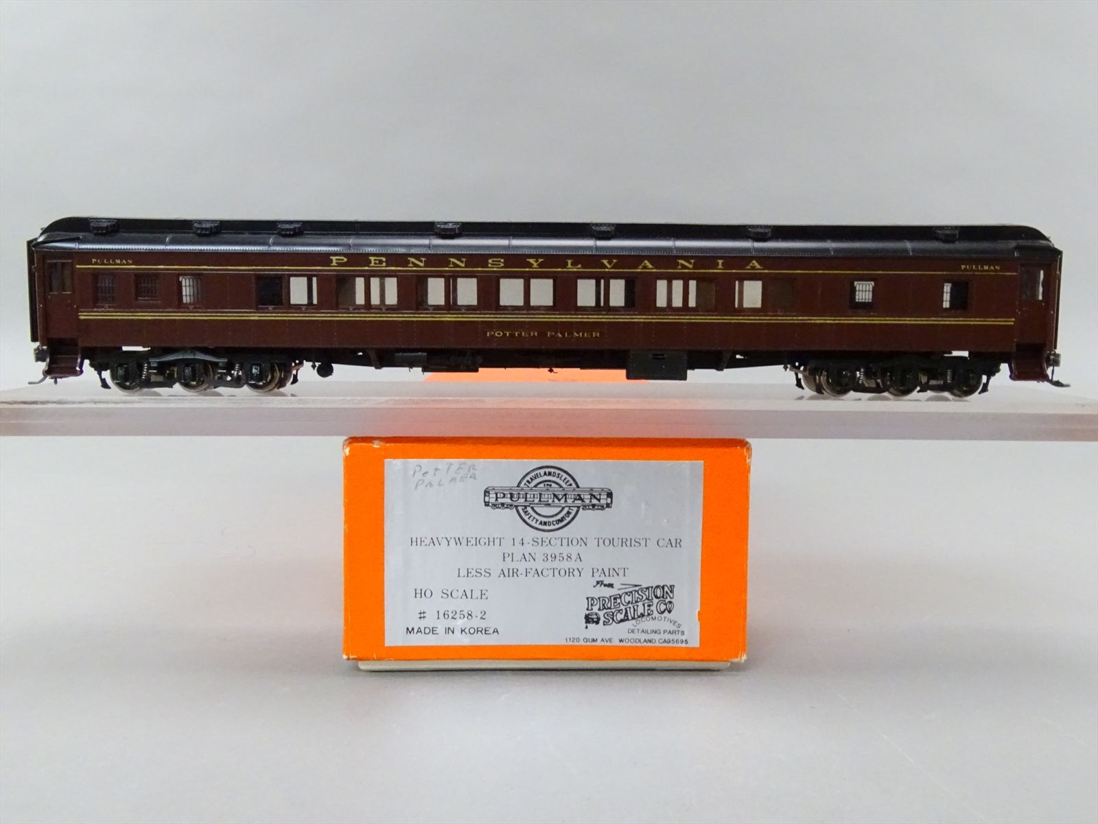 HO Brass Model - PSC 16258-2 PRR Pennsylvania Pullman HW Heavyweight 14 ...