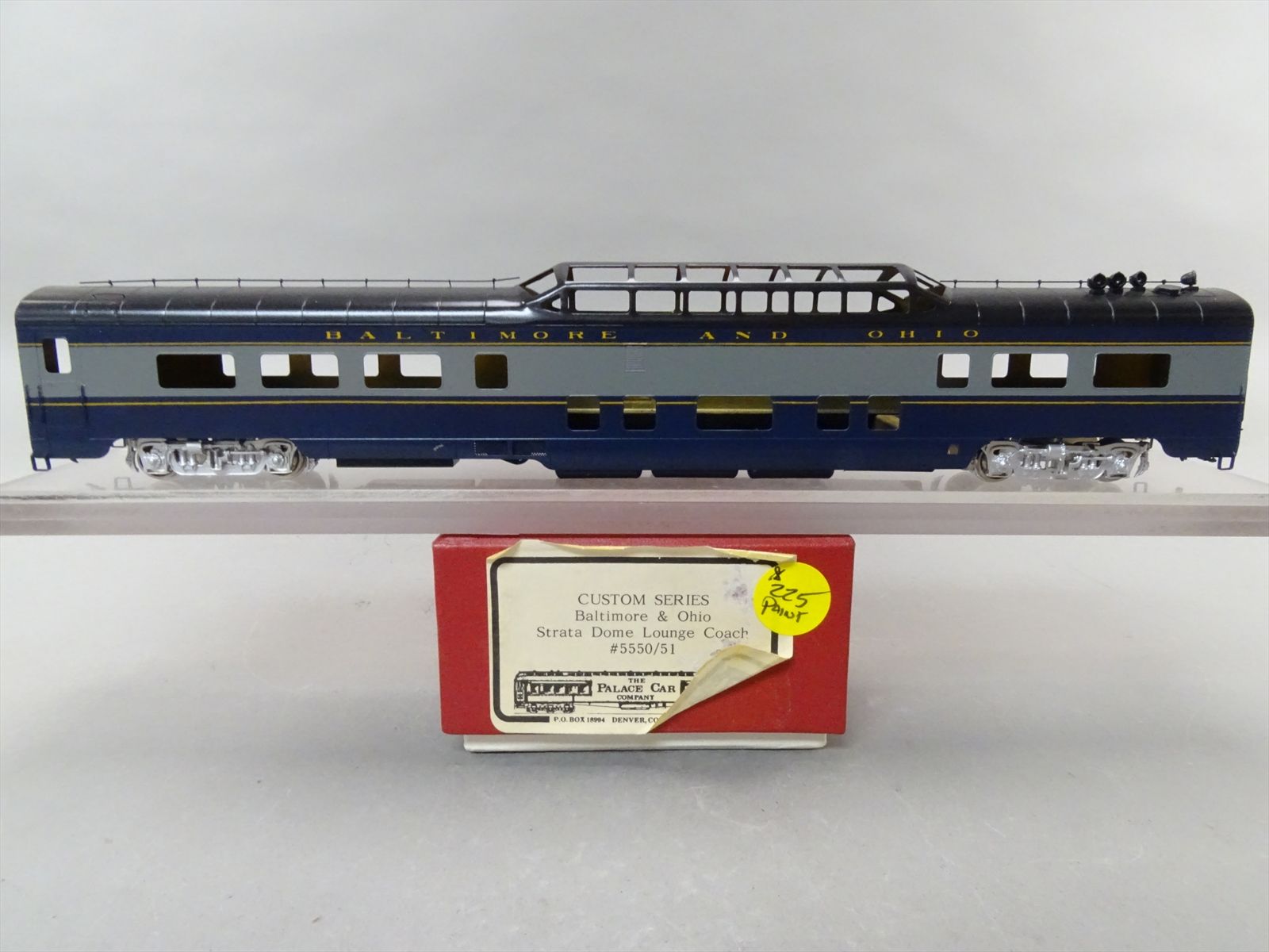 HO Brass Model - Palace B&O Baltimore & Ohio Strata Dome Lounge Coach ...