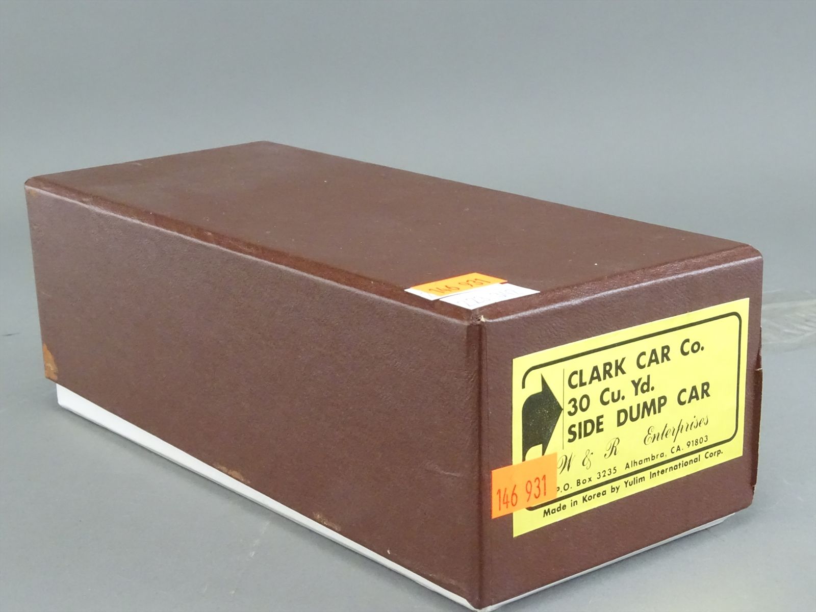 HO Brass Model - W&R Clark Car Company 30 Cubic Yard Side Dump Car ...
