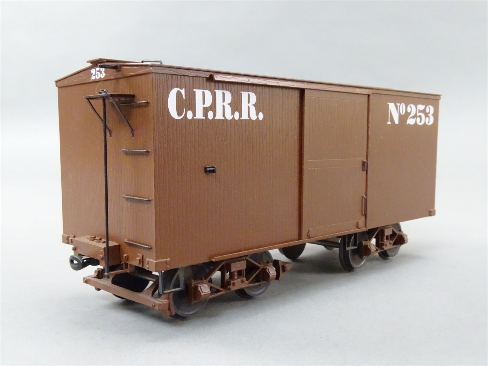 O 2-Rail Brass Model - SMR CPRR Central Pacific 25' Boxcar 1864 Era ...