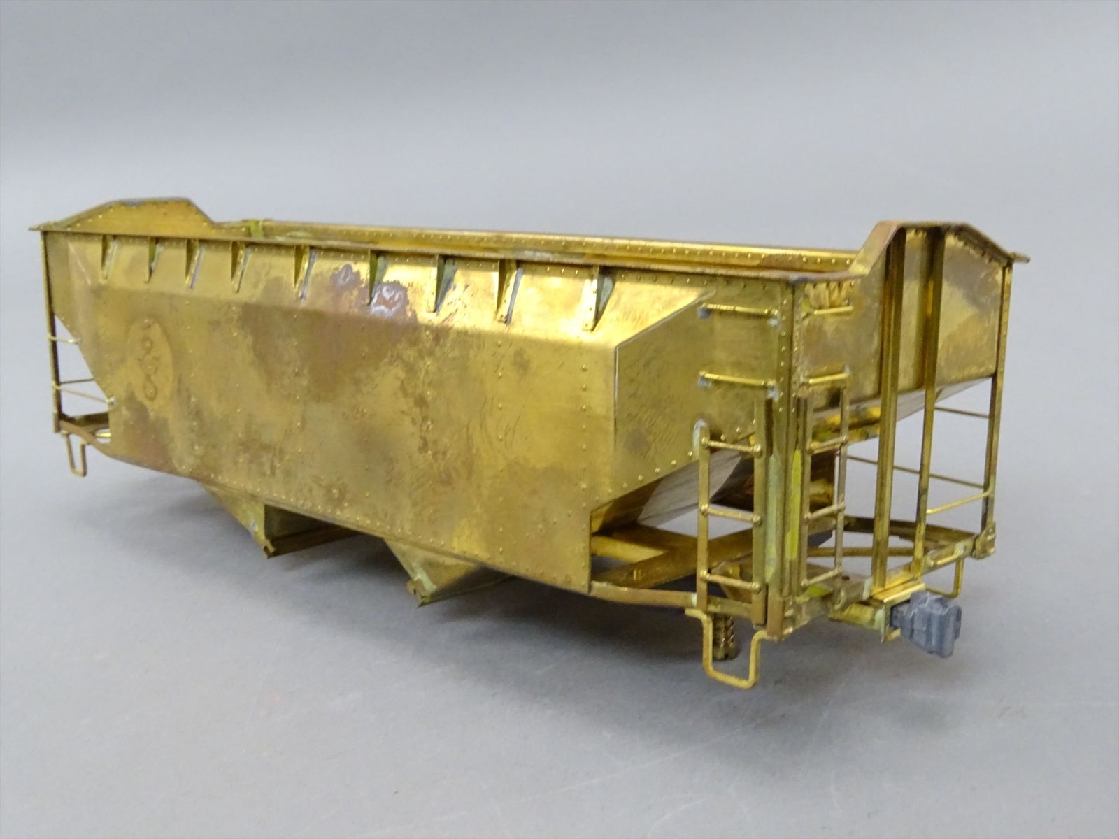 O 2-Rail Brass Model - USH 502 Twin 2-Bay Offset Side Hopper - Peaked ...