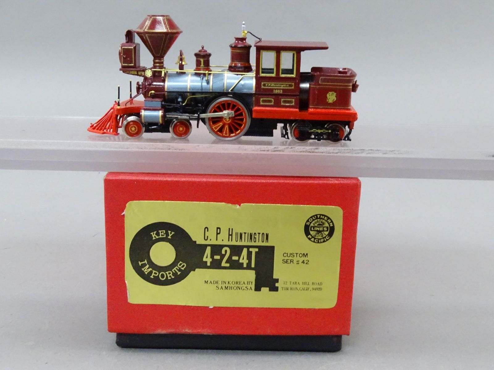 HO Brass Model - Key CS#42 CP Huntington 4-2-4T 1863 #1 - F/P - 1986 ...