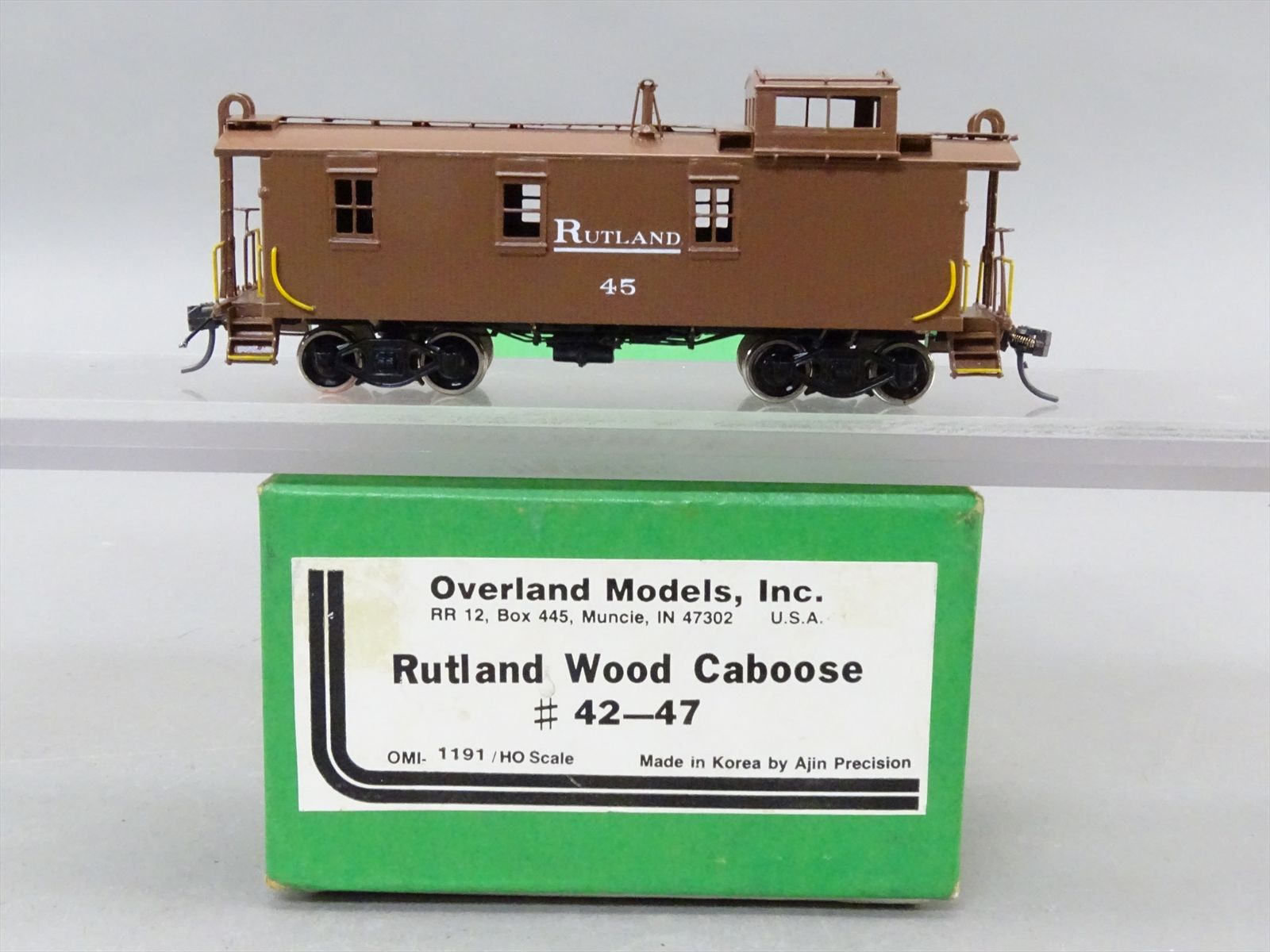 HO Brass Model - OMI 1191 RUT Rutland 30' Wood Caboose #45 - Custom ...
