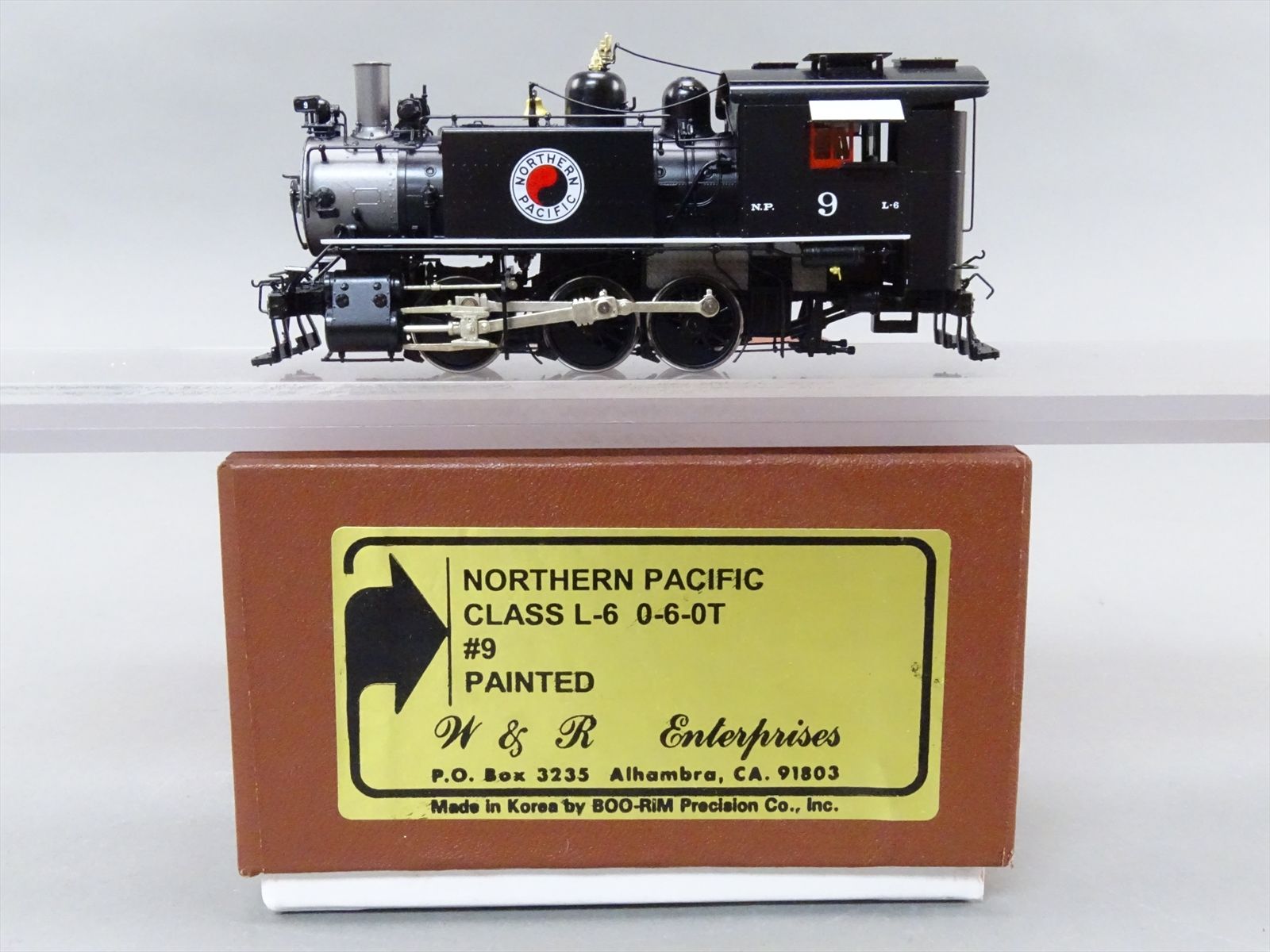 HO Brass Model - W&R NP Northern Pacific L-6 0-6-0T #9 Tacoma Shop ...