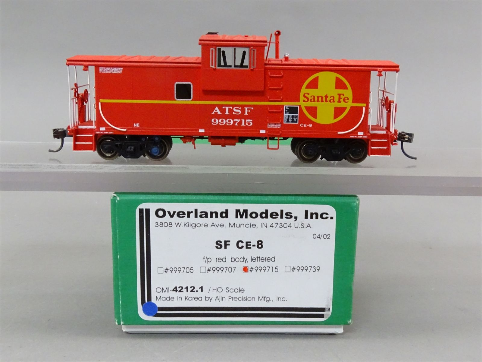 HO Brass Model - OMI 4212.1 SF AT&SF Santa Fe CE-8 Caboose #999715 - F/P - 2002 Run - Ajin
