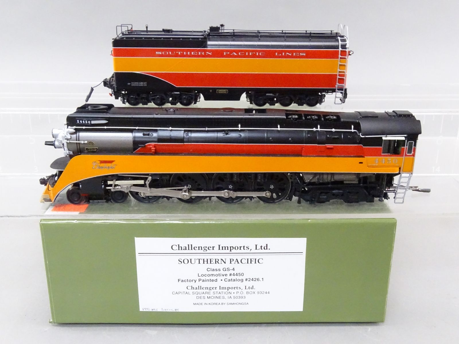 HO Brass Model - CIL 2426.1 SP Southern Pacific GS-4 4-8-4 Daylight #4450 DCC - F/P - 2002 Run ...