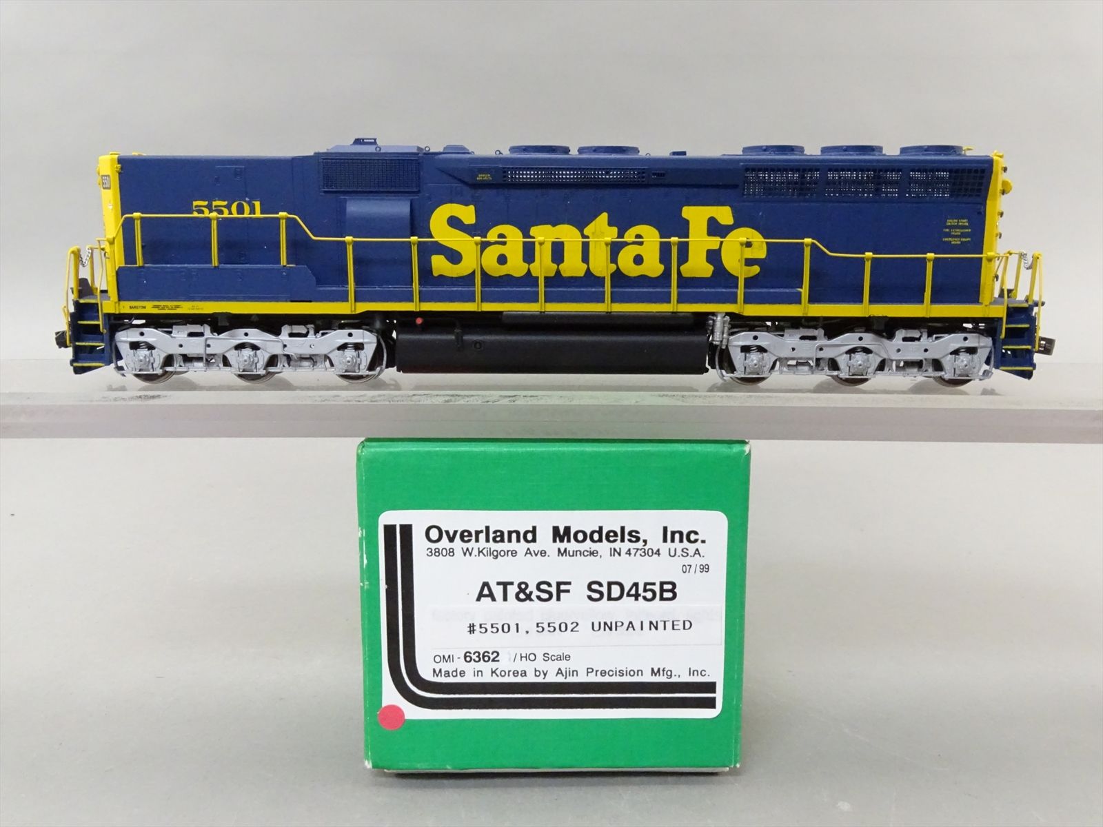 HO Brass Model - OMI 6362 AT&SF Santa Fe SD45B #5501 - Custom - 1999 Run - Ajin
