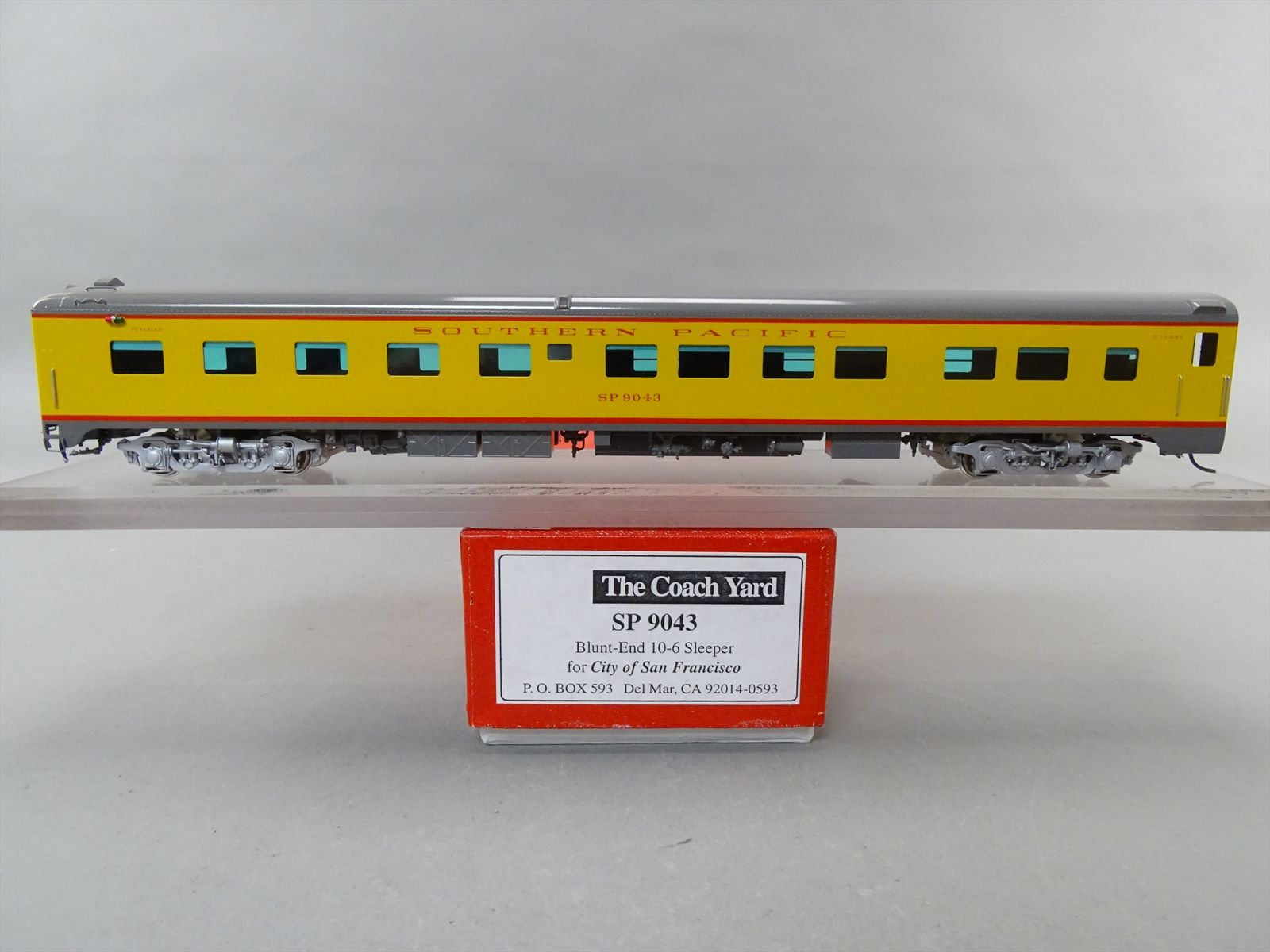 HO Brass Model - TCY COSF SP Southern Pacific 10-6 Blunt End Sleeper #9043 UP Colors - Custom ...