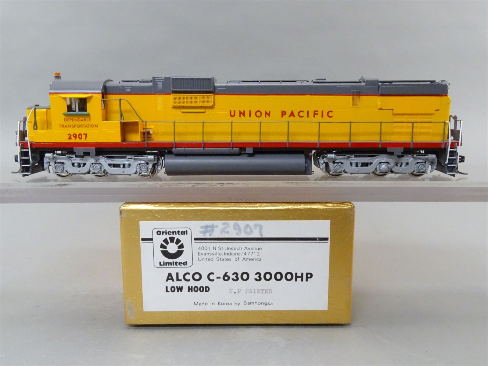 HO Brass Model - Oriental UP Union Pacific ALCO C-630 Diesel #2907 - F/P - Samhongsa