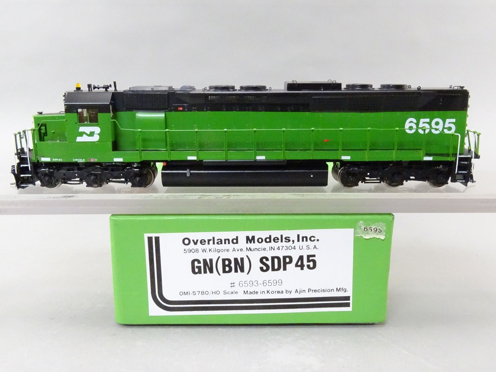 HO Brass Model - OMI 5780 BN Burlington Northern SDP45 #6595 - Custom - 1990 Run - Ajin