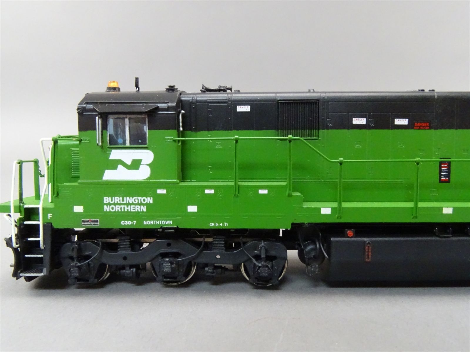 HO Brass Model - OMI 1969 BN Burlington Northern C30-7 Anti-Climber Dash #5127 - Custom - 1987 ...