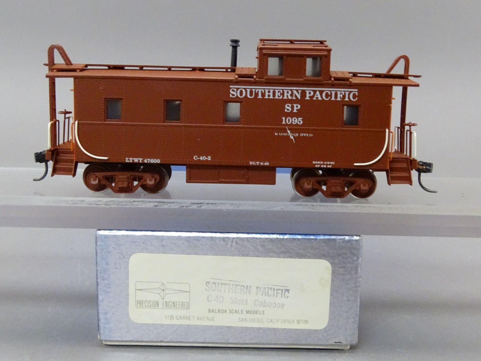 HO Brass Model - Balboa SP Southern Pacific C-40 Steel Caboose #1095 ...