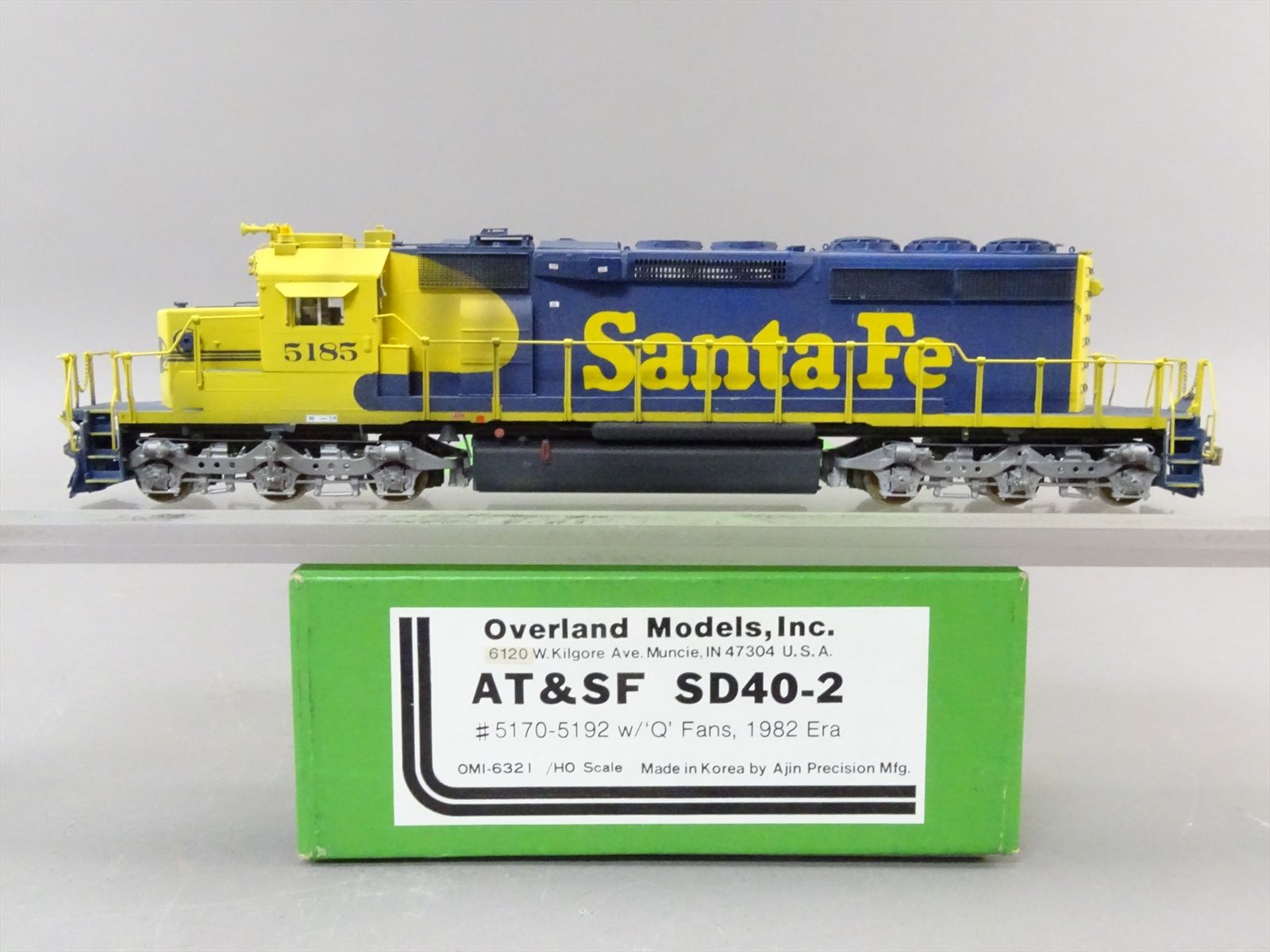 HO Brass Model - OMI 6321 AT&SF Santa Fe SD40-2 1982 Era Q Fans #5185 ...