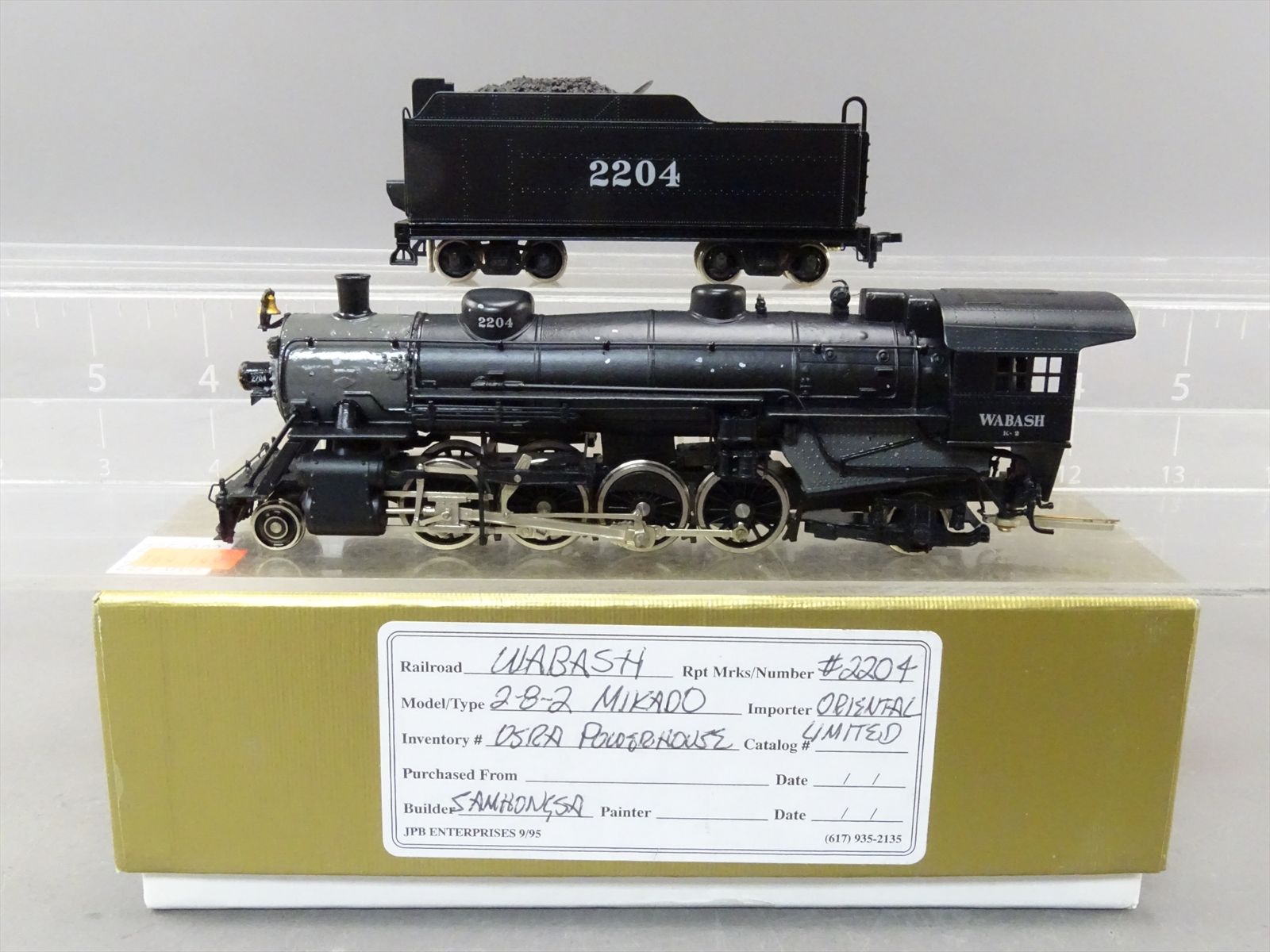 HO Brass Hybrid Model - Oriental Powerhouse WAB Wabash 2-8-2 #2204 ...