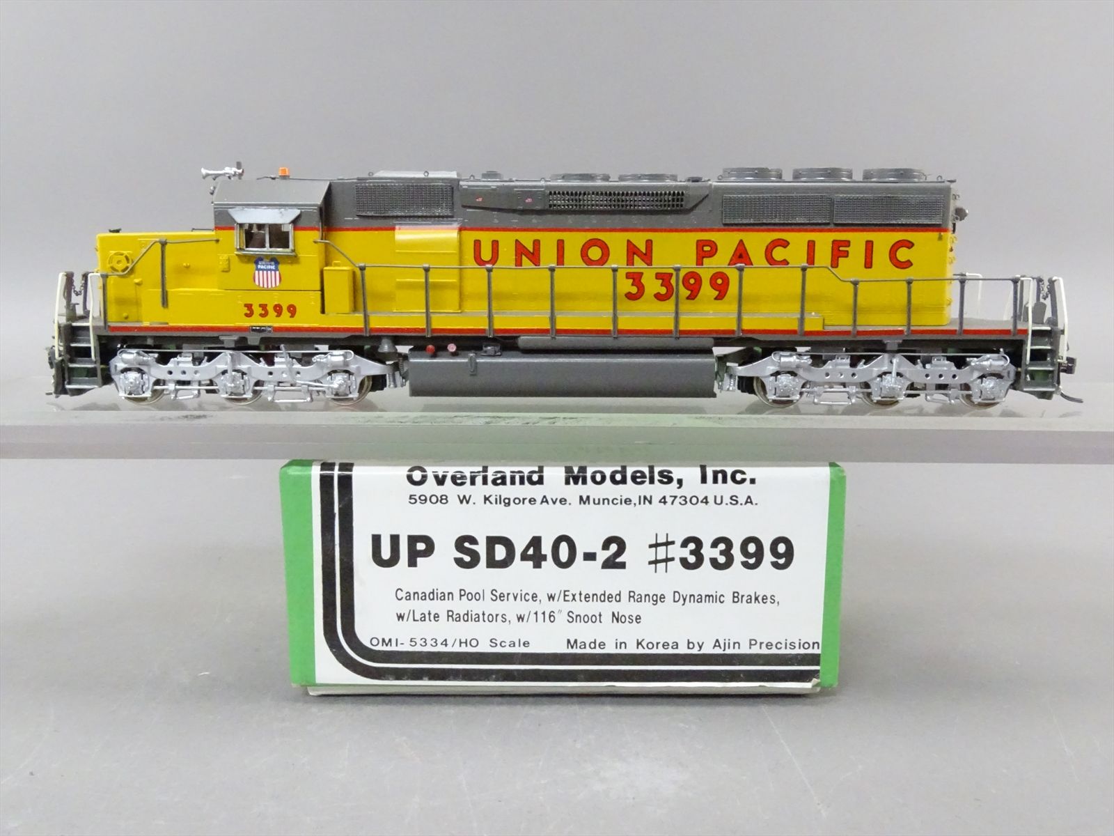 HO Brass Model - OMI 5334 UP Union Pacific SD40-2 Canadian Pool Service Late Radiators Snoot ...