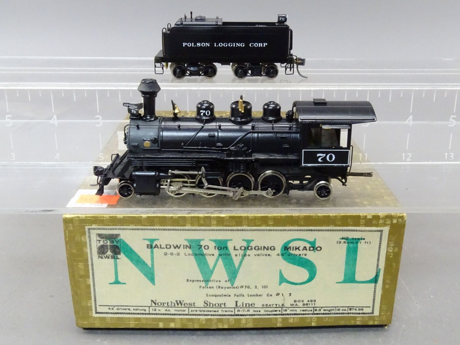 HO Brass Model - NWSL Polson Logging Corp. Baldwin 2-8-2 70-Ton Logging ...