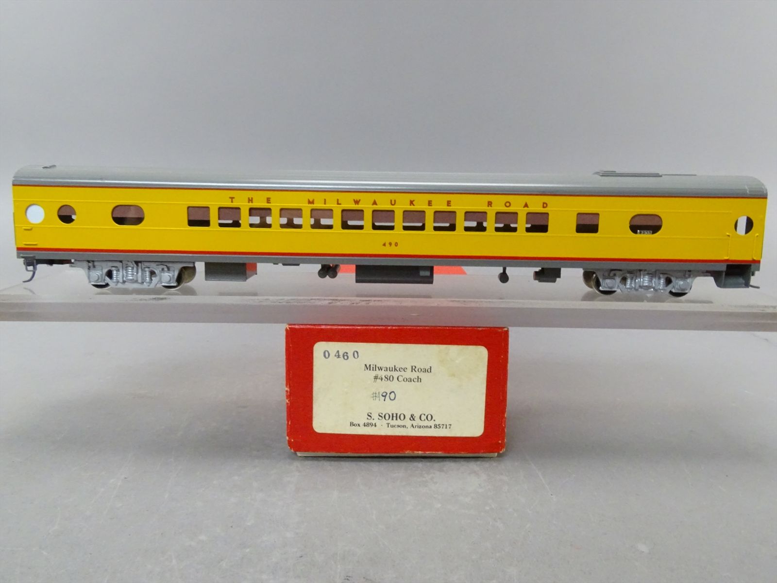 HO Brass Model - Soho 0460 MILW Milwaukee Coach #490 - Custom - Kumata
