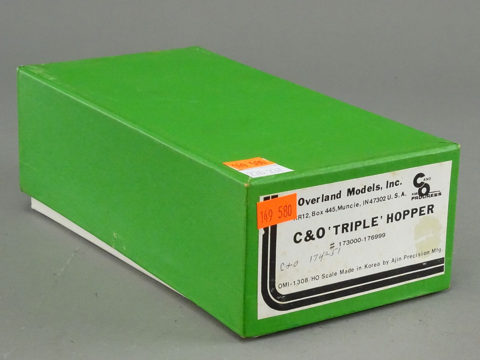 HO Brass Model - OMI 1308 C&O Chesapeake & Ohio Triple Hopper #174251 ...