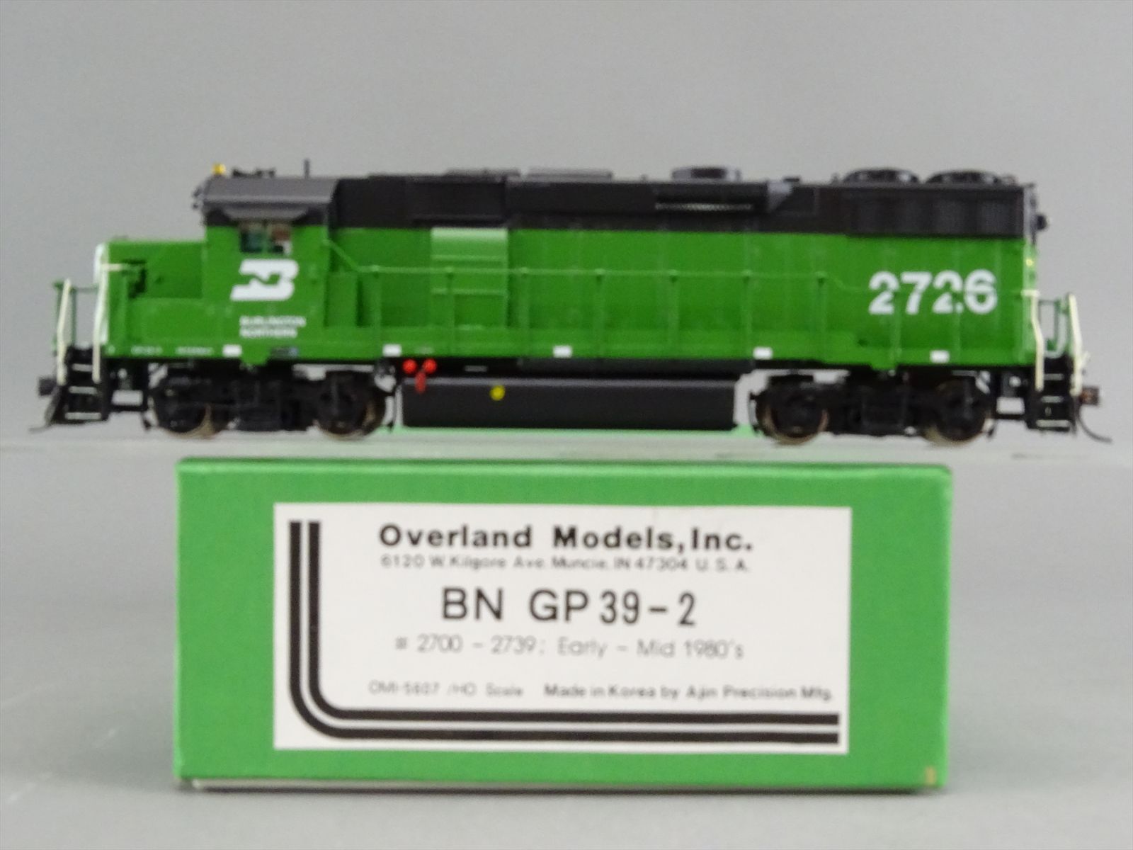 HO Brass Model - OMI 5607 BN Burlington Northern GP39-2 Early-Mid 1980's Era #2726 - Custom ...