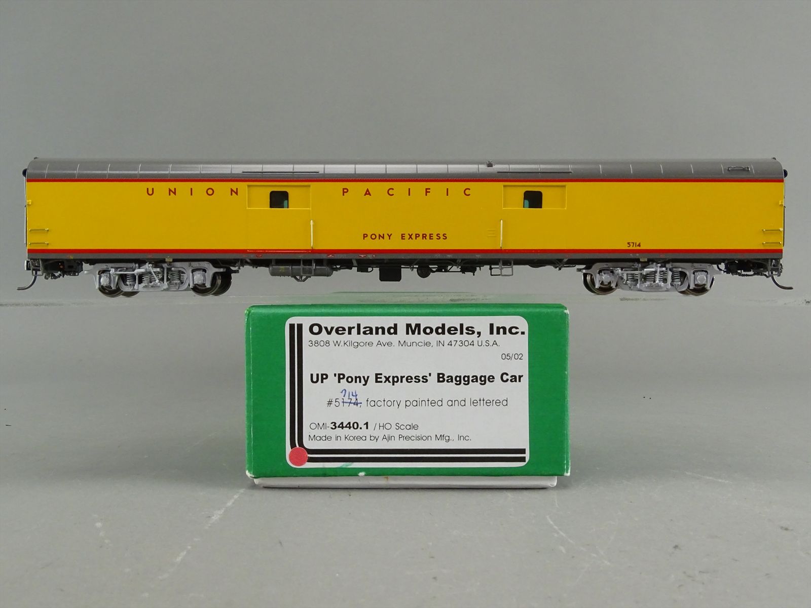 HO Brass Model - OMI 3440.1 UP Union Pacific Pony Express Baggage Car ...