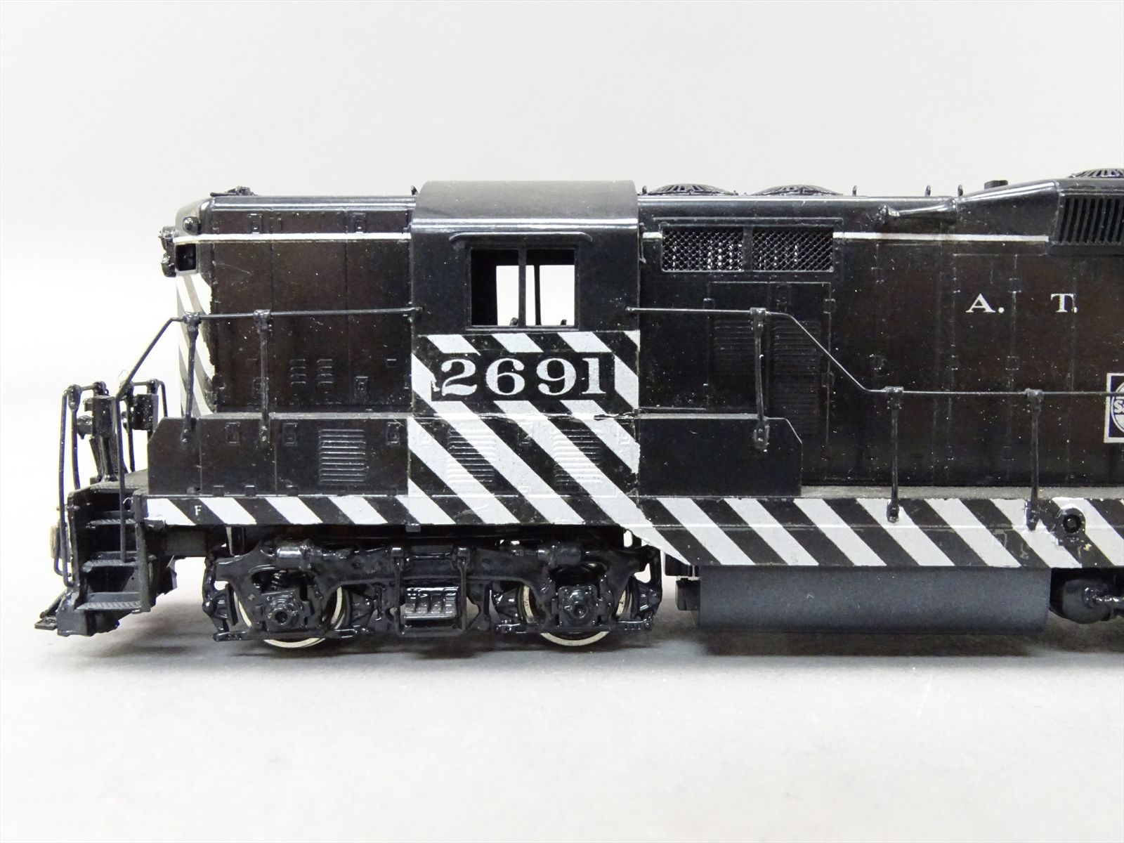 HO Brass Model - Key AT&SF Santa Fe EMD GP-7 Phase I Zebra Stripe #2691 ...