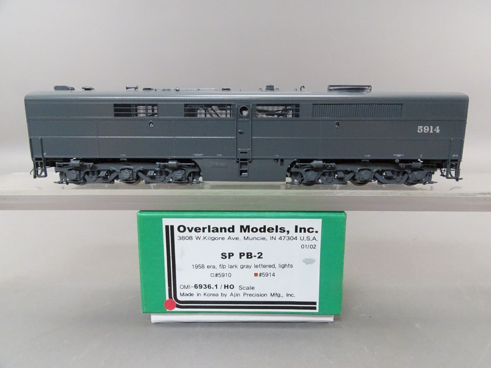 HO Brass Model - OMI 6936.1 SP Southern Pacific PB-2 1958 Era Lark Gray ...