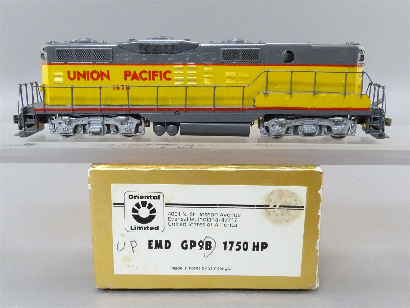 HO Brass Model - Oriental UP Union Pacific EMD GP9 GP9B Cabless 1750HP #167B - Custom - 1981 Run ...