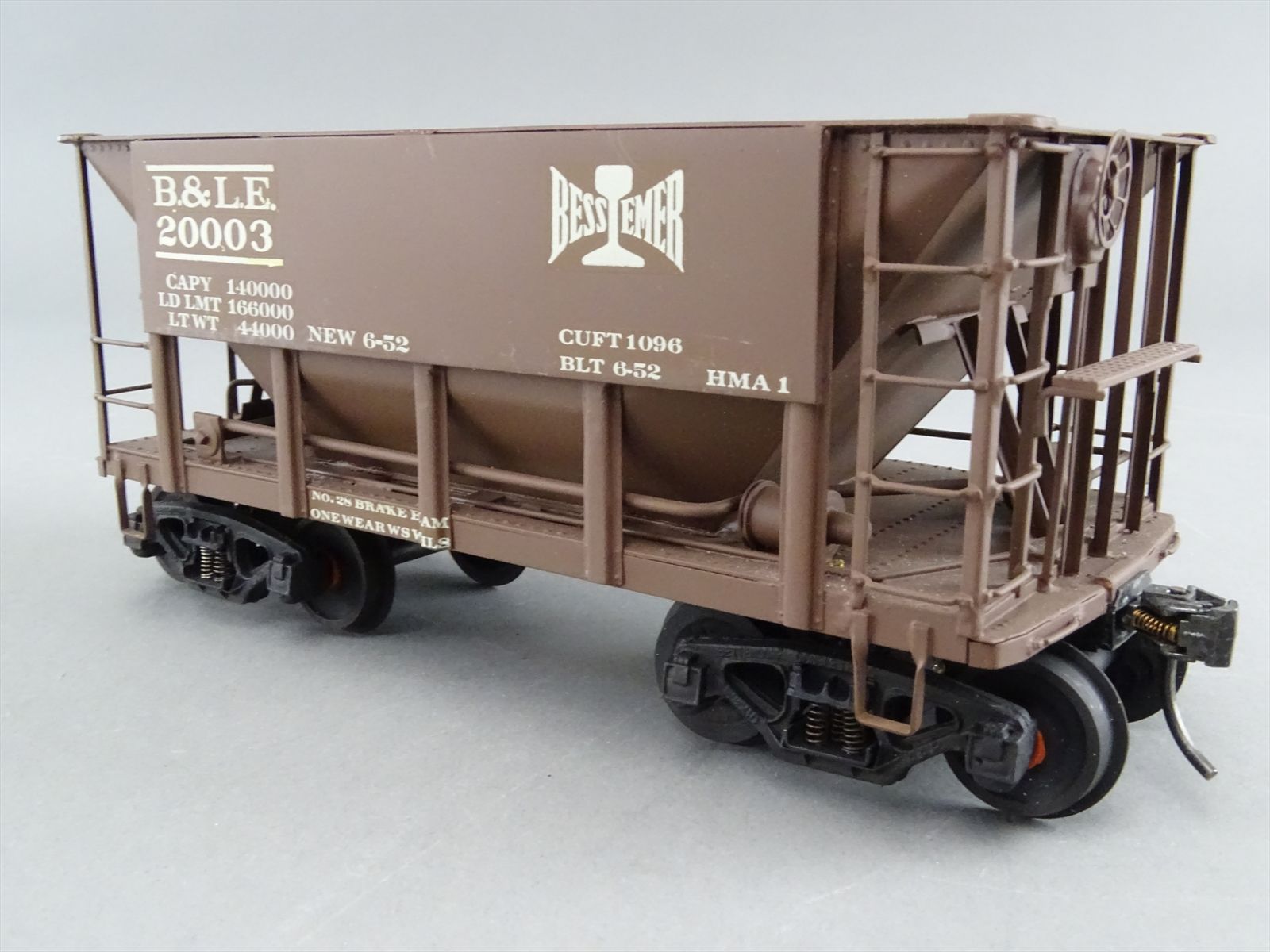 O Brass Model - USH 515 B&LE Bessemer & Lake Erie Ribbed Side Ore Car ...