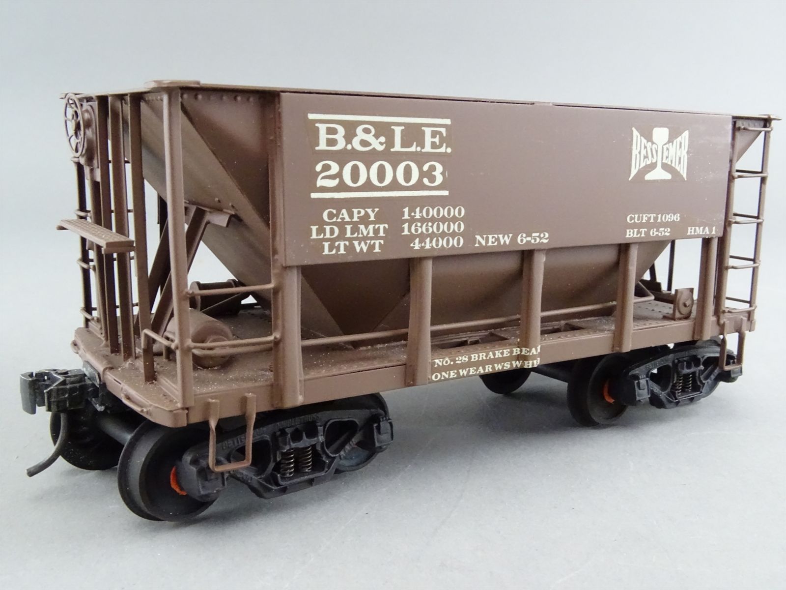 O Brass Model - USH 515 B&LE Bessemer & Lake Erie Ribbed Side Ore Car ...