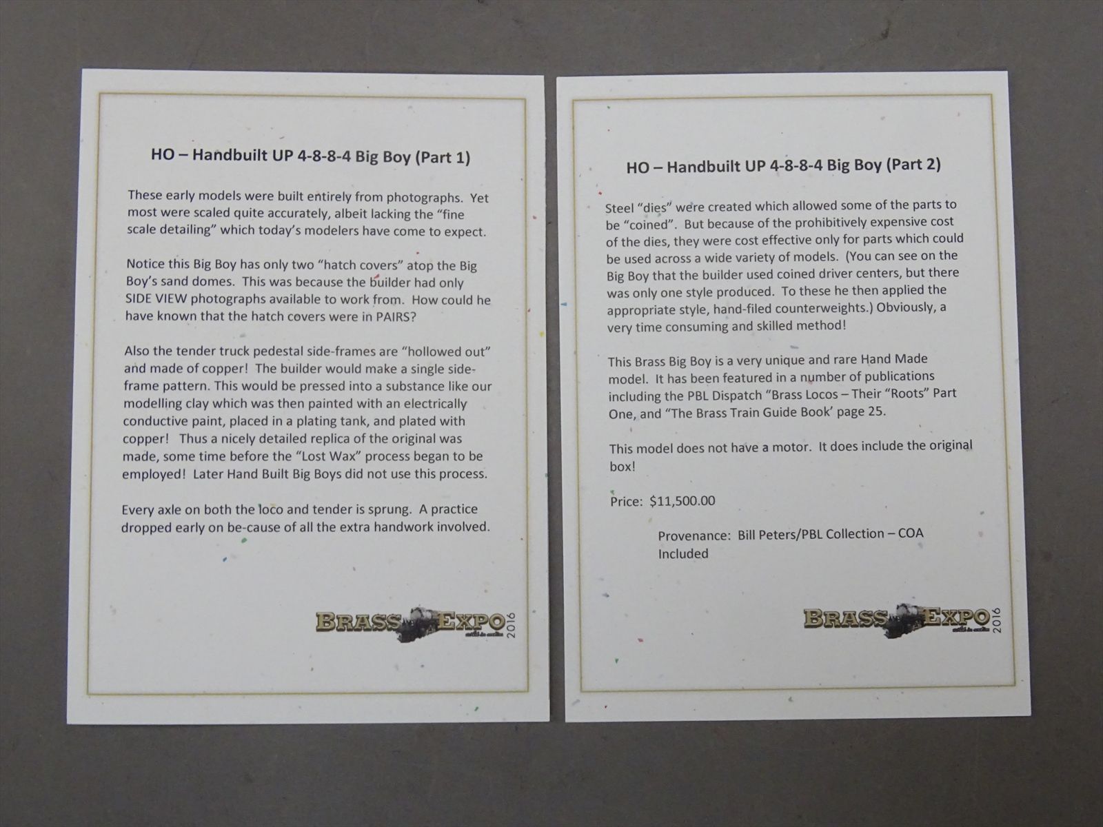 HO Brass Model - Handbuilt Big Boy UP 4-8-8-4 - Bill Peter's Personal ...