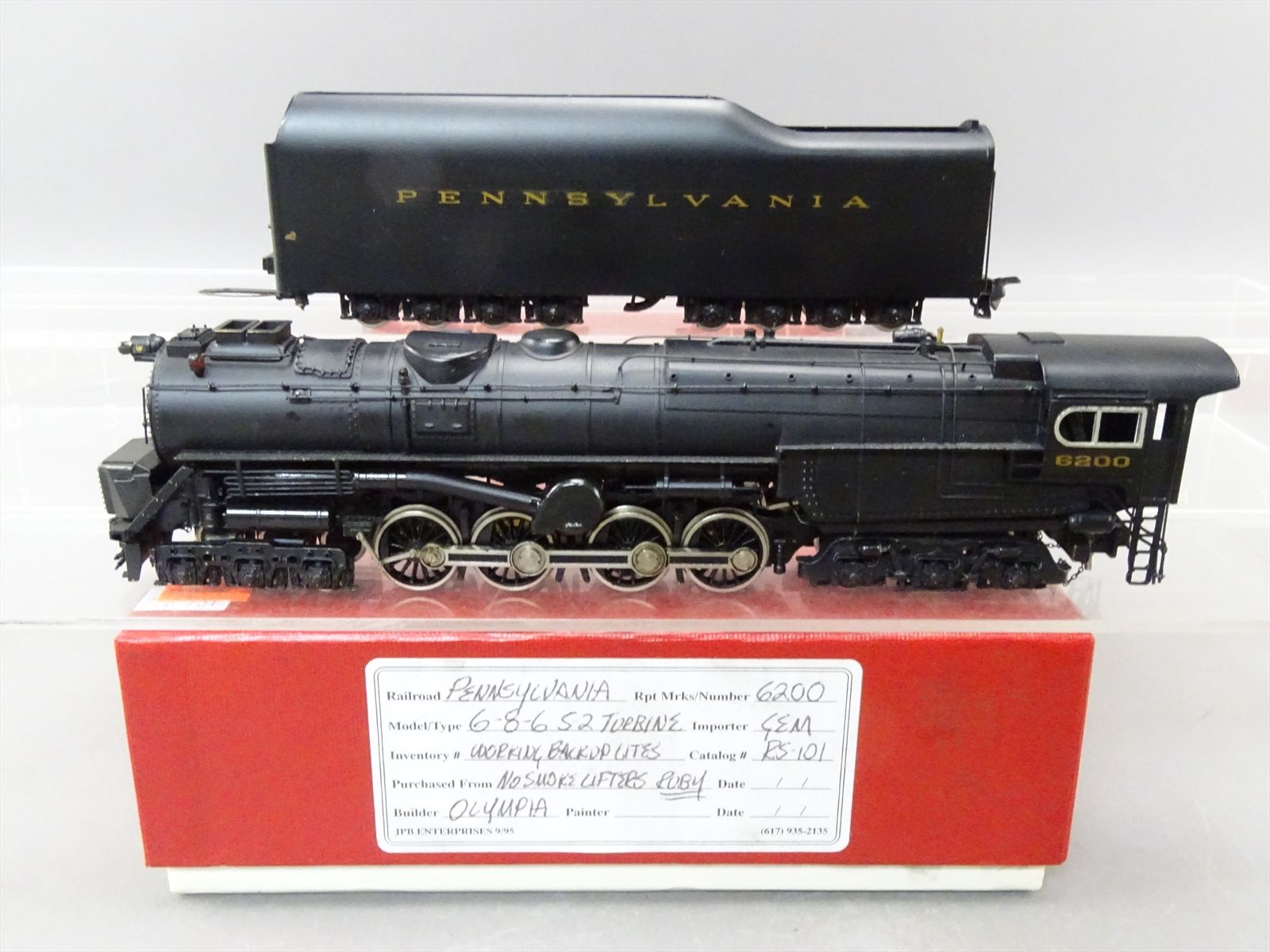 HO Brass Model - Gem RUBY RS-101 PRR Pennsylvania 6-8-6 S-2 #6200 ...