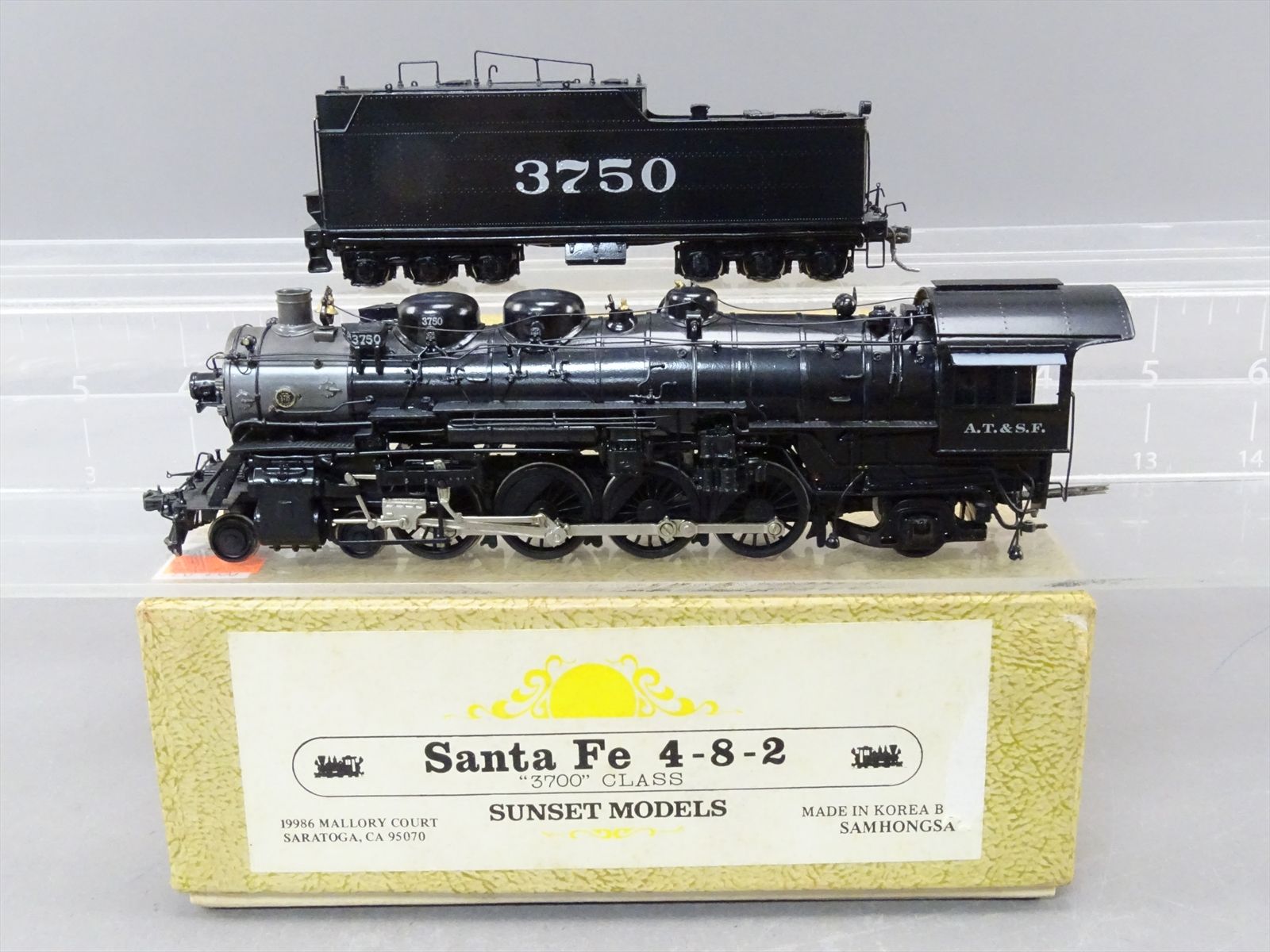 HO Brass Model - Sunset AT&SF Santa Fe 4-8-2 #3750 - Custom - 1976 Run ...