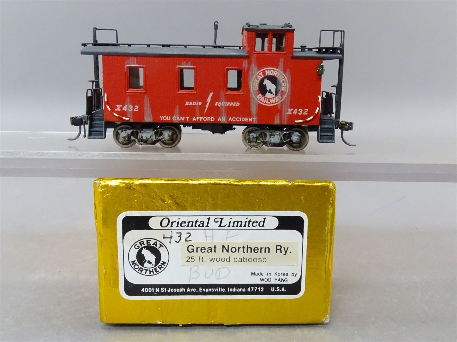 HO Brass Model - Oriental GN Great Northern 25' Wood Caboose w/ Cupola ...