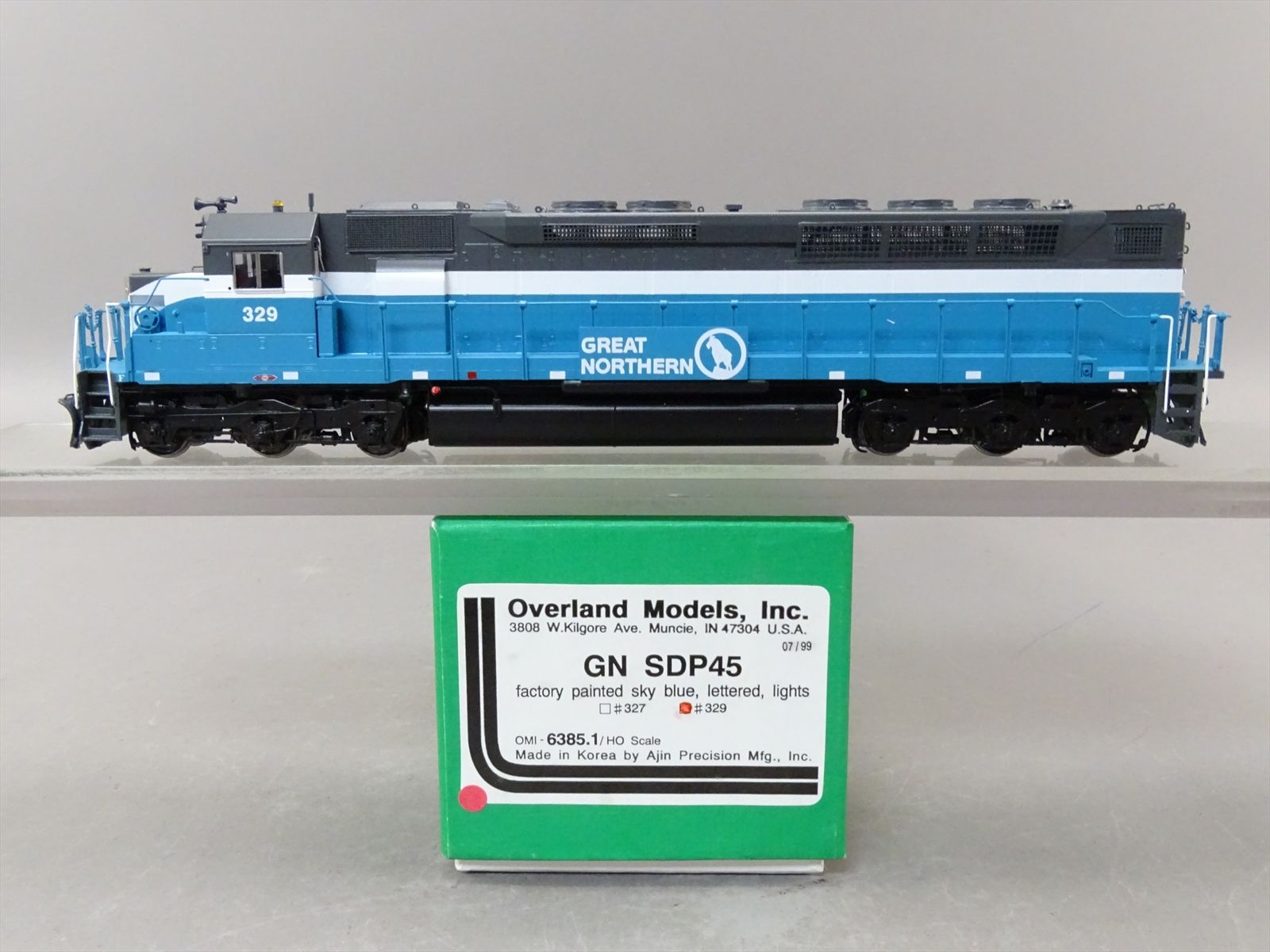 HO Brass Model - OMI 6385.1 GN Great Northern SDP45 BSB Big Sky Blue #329 - F/P - 1999 Run ...