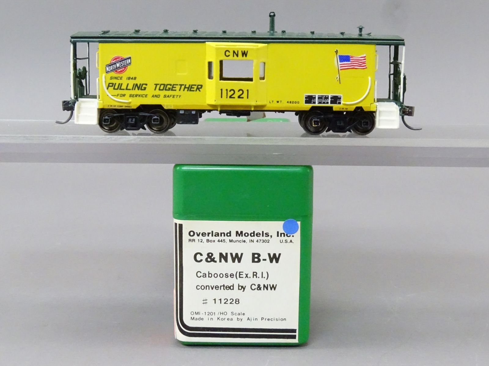 HO Brass Model - OMI 1201 C&NW Chicago & Northwestern Bay Window Caboose Ex - RI #11228 - Custom ...