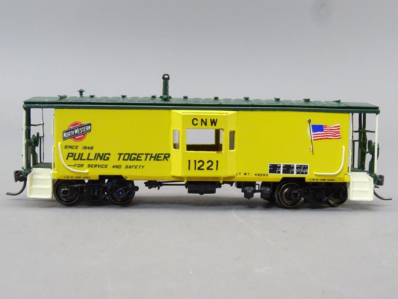 HO Brass Model - OMI 1201 C&NW Chicago & Northwestern Bay Window Caboose Ex - RI #11228 - Custom ...