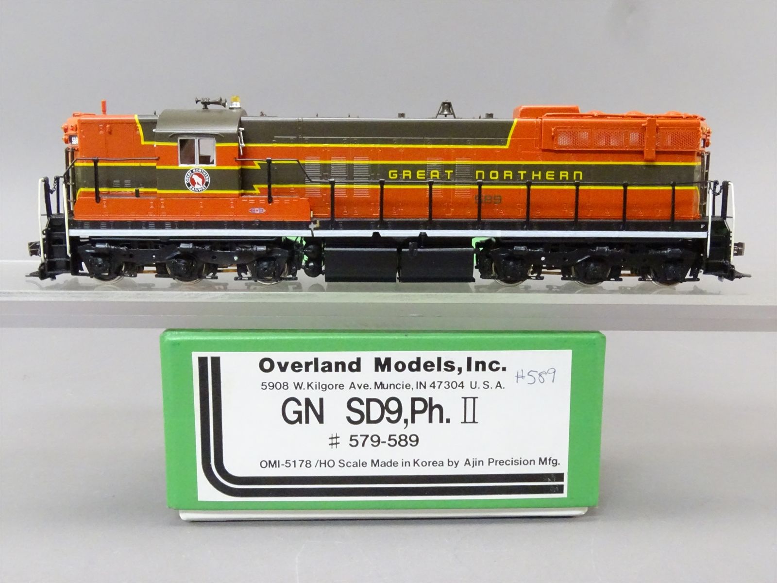 HO Brass Model - OMI 5178 GN Great Northern SD9 Phase II #589 - Custom - 1989 Run - Ajin - 1 of 25!