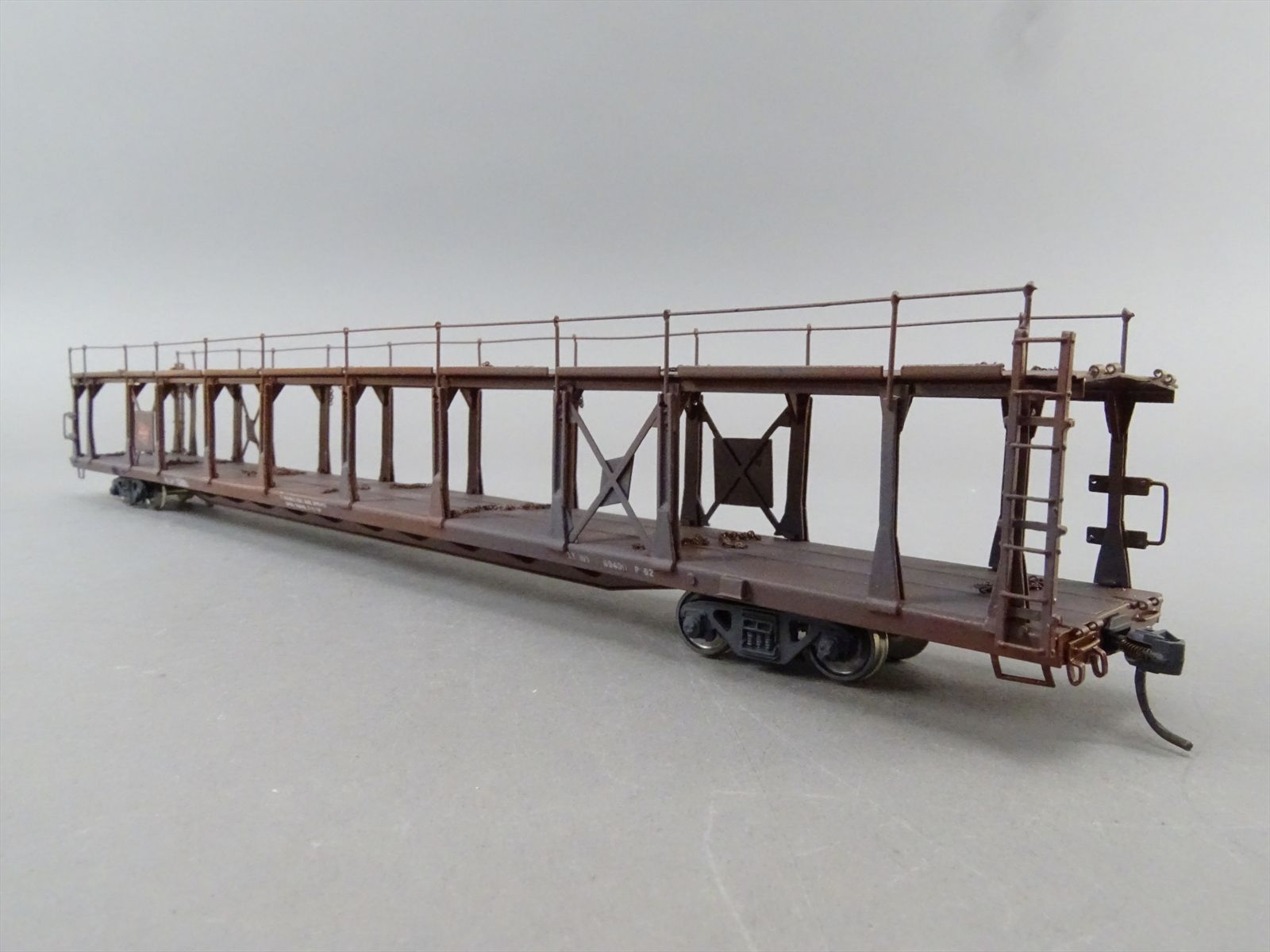 HO Brass Model - OMI 1354 Milwaukee Road Bi-Level Auto Rack Open Type ...