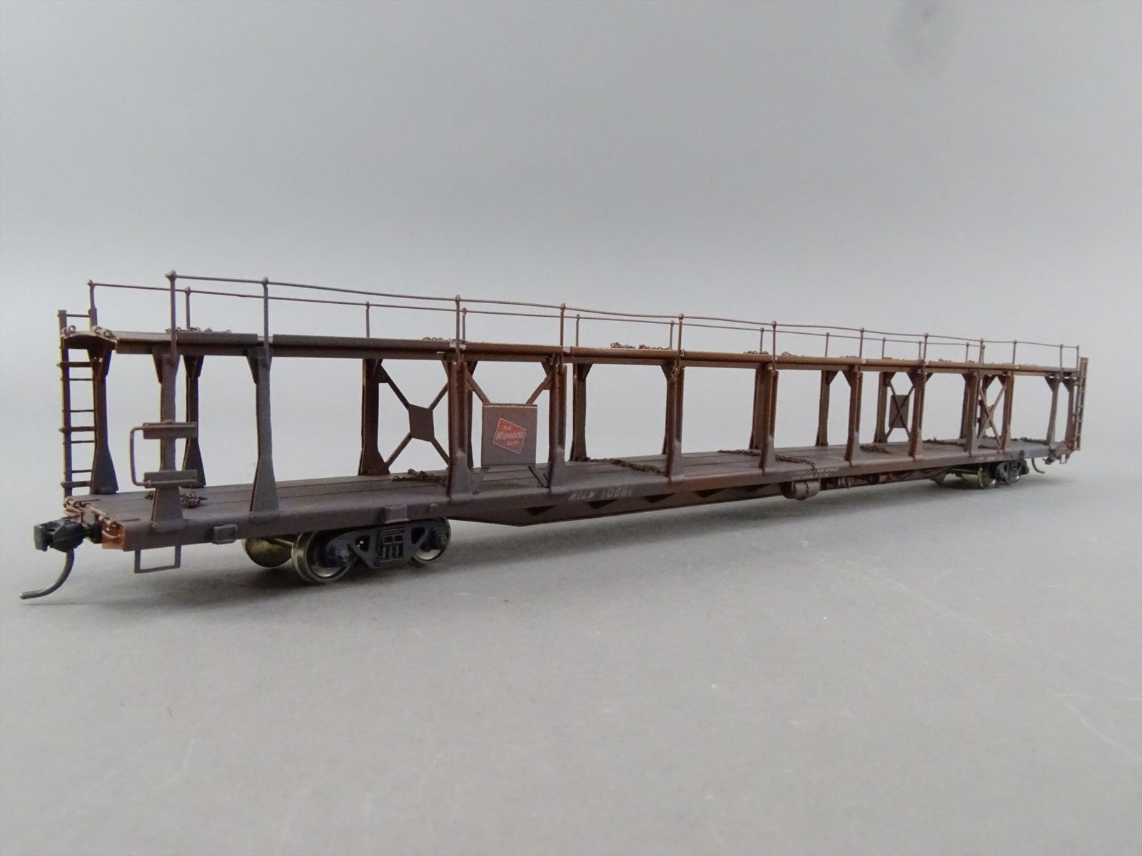 HO Brass Model - OMI 1354 Milwaukee Road Bi-Level Auto Rack Open Type ...