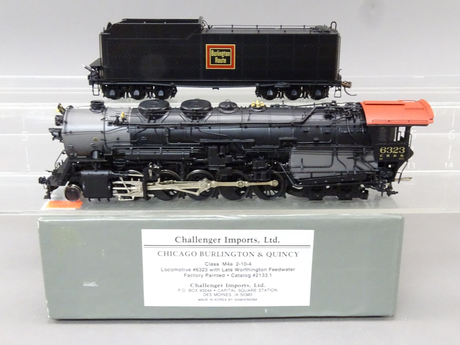 HO Brass Model - CIL 2133.1 Challenger CB&Q Burlington M4a 2-10-4 #6323 ...
