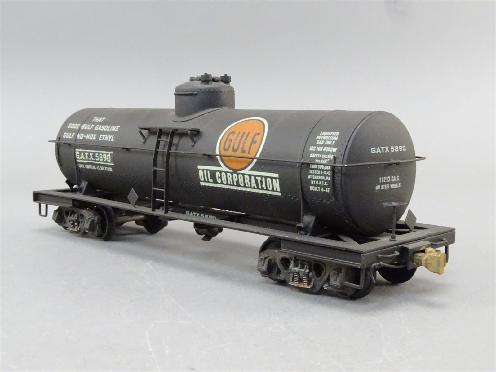 O Brass Model - USH 301 GATX Gulf Oil 8000 Gallon Single Dome Tank Car ...