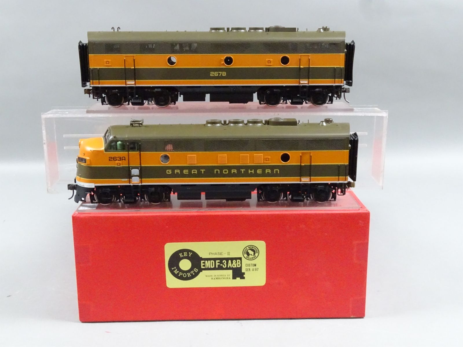 O Brass Model - Key CS#97 GN Great Northern F3 F3A F3B A-B Set Phase ...