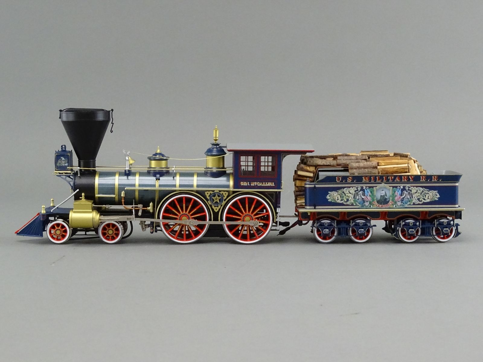O 2-Rail Brass Model - SMR USMRR U.S. Military 4-4-0 General McCallum ...