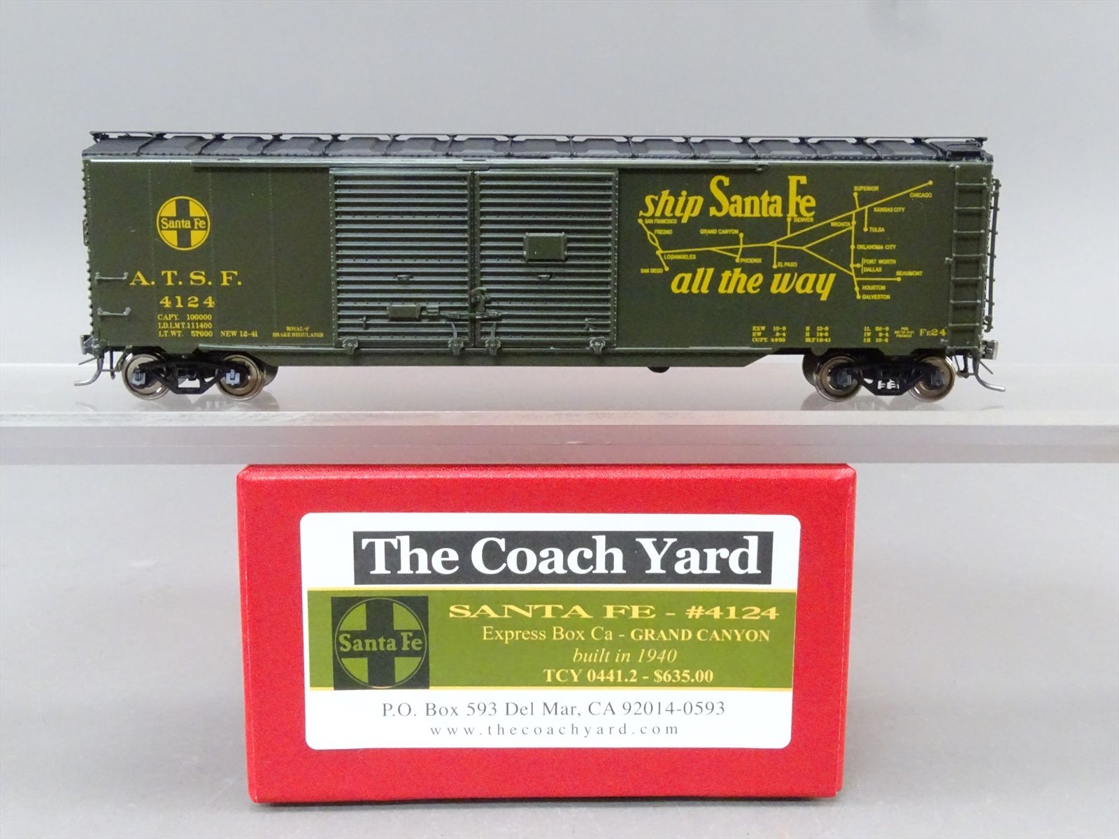 HO Brass Model - TCY 0441.2 AT&SF Santa Fe Express Boxcar Box Car Grand ...