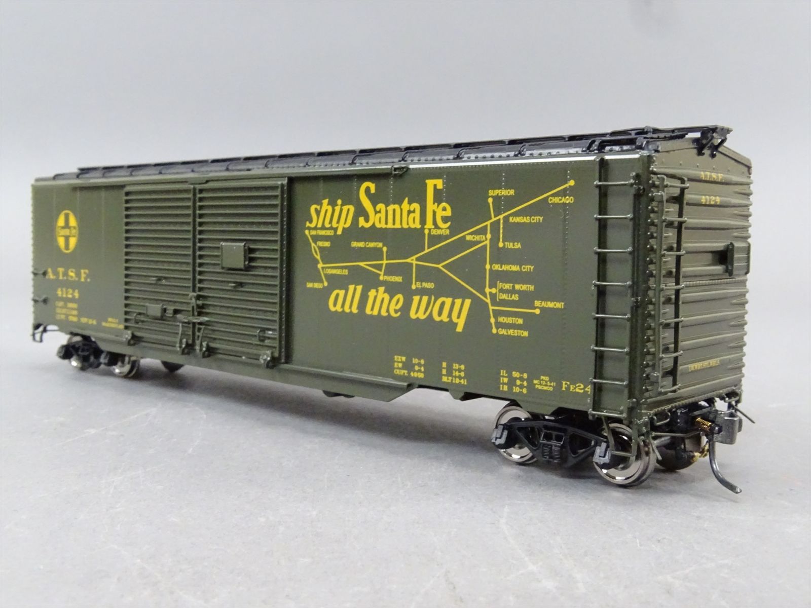 HO Brass Model - TCY 0441.2 AT&SF Santa Fe Express Boxcar Box Car Grand ...