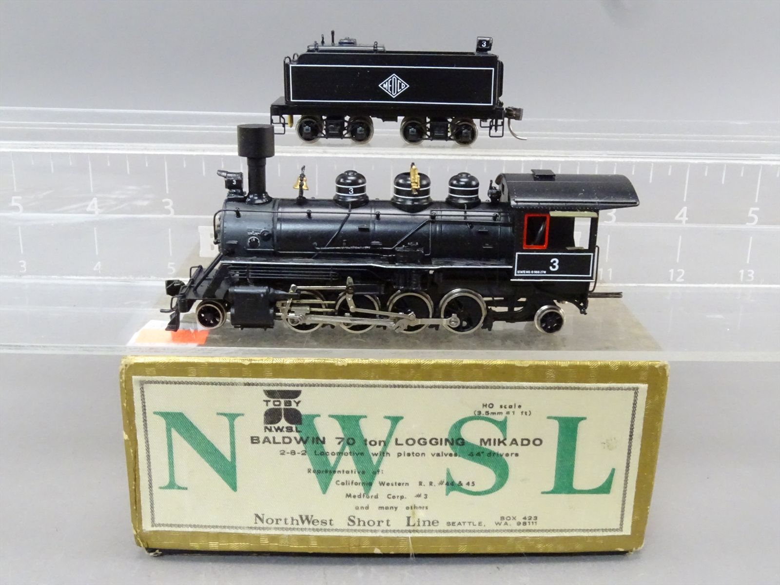 HO Brass Model - NWSL Medco Baldwin 2-8-2 70-Ton Logging Mikado Piston Valves #3 - Custom - 1965 ...